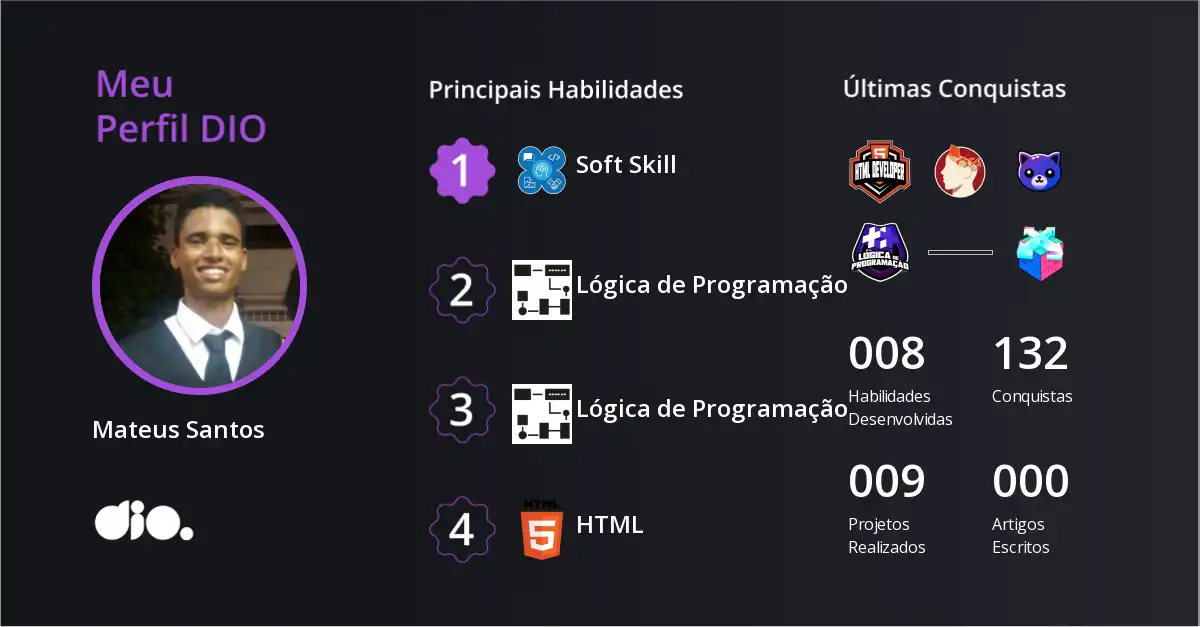 Mateus Santos — DIO Community Profile