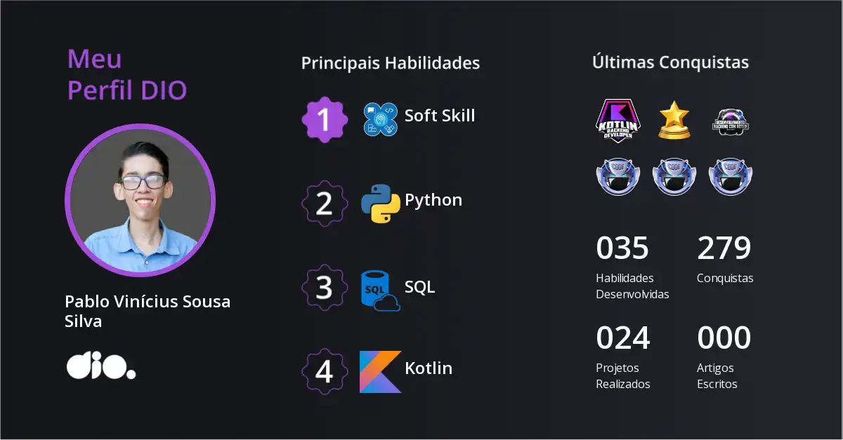 Pablo Vinícius Sousa Silva — DIO Community Profile