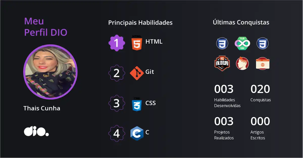 Thais Cunha — Dio Community Profile