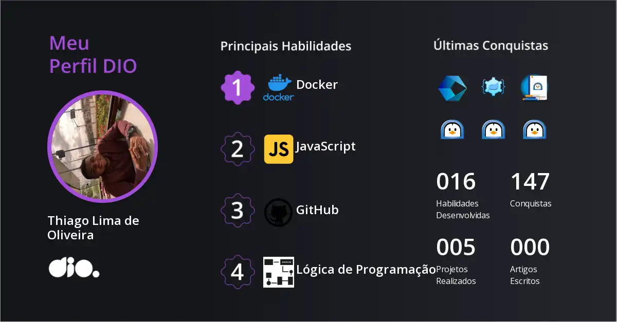 Thiago Lima de Oliveira — DIO Community Profile