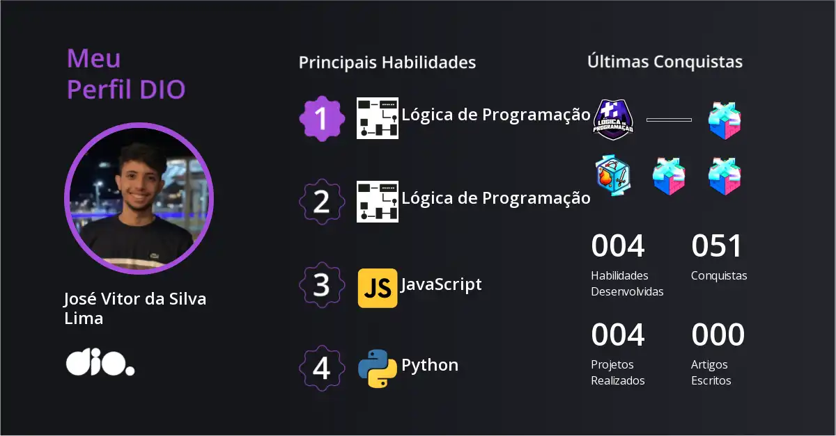 José Vitor da Silva Lima — DIO Community Profile