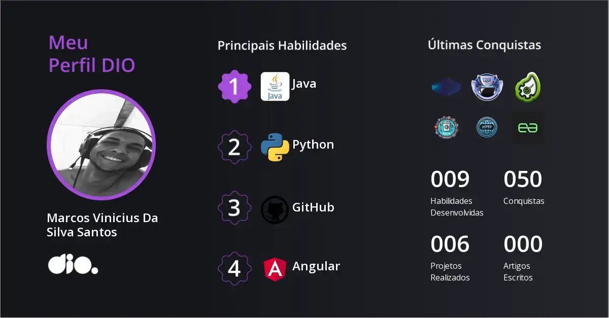 Marcos Vinicius Da Silva Santos — DIO Community Profile